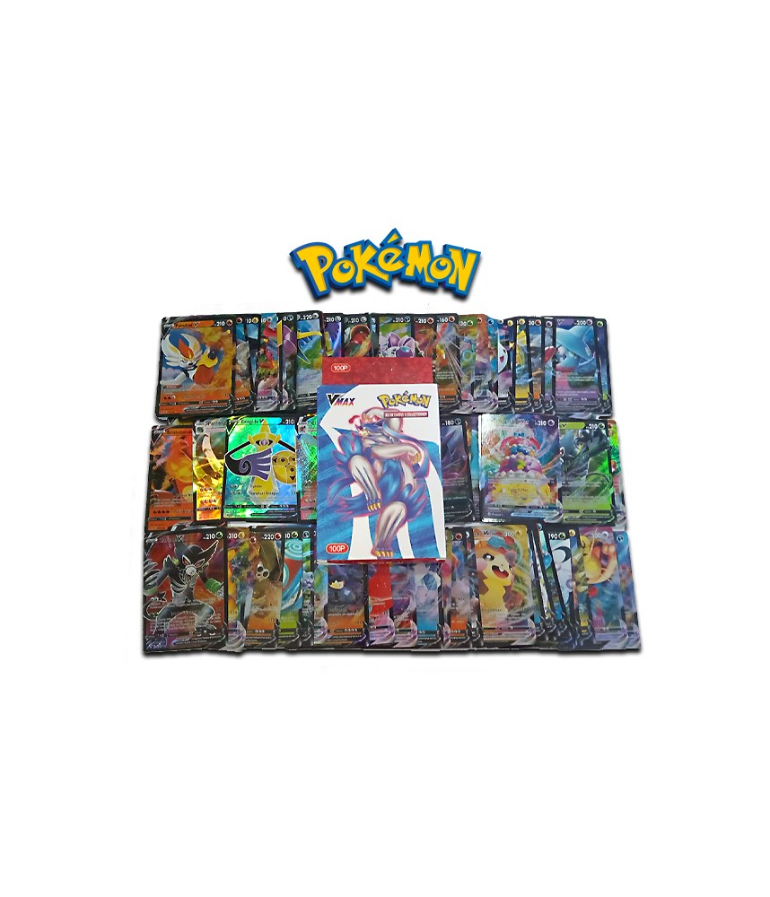 Pack of 100 Pokemon cards French version collection low price