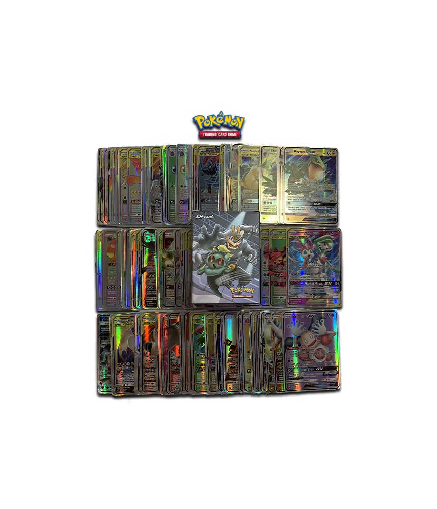 Pack of 100 Pokemon cards GX English version collection low price